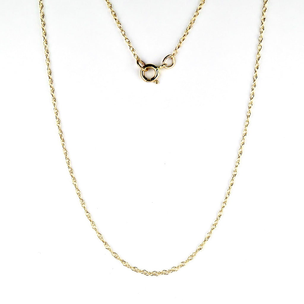 10K Yellow Gold 20" Light Rope Chain Necklace – Juelbox